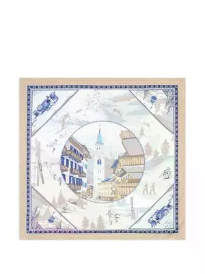 E.MARINELLA Printed Scarf - White