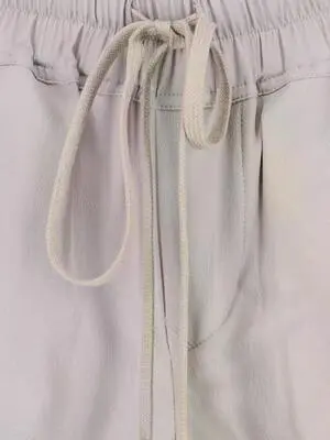 Rick Owens Drawstring Layered Hem Shorts - Grey