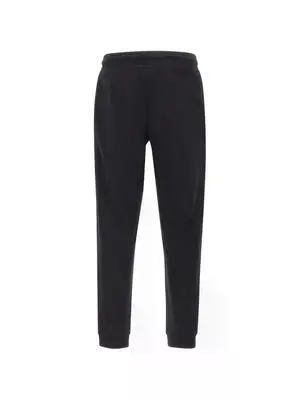 EA7 Core Identity Elasticated-waistband Logo-print Trousers - Black