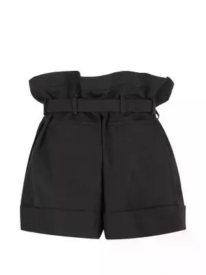 Saint Laurent Paperbag Belted Shorts - Black