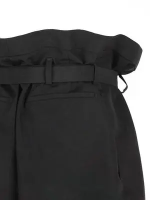 Saint Laurent Paperbag Belted Shorts - Black