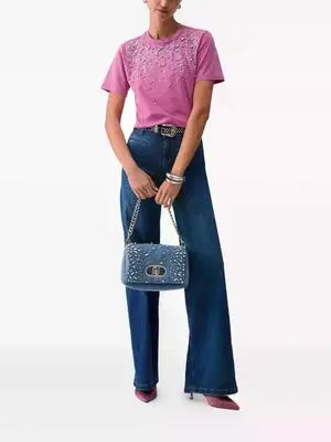 Liu Jo Crystal Embellished Cotton Jersey T-shirt