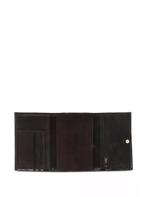Vintage Croc-embossed Bifold Wallet