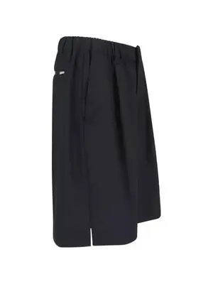 Herno Elasticated Wool Blend Shorts - Black