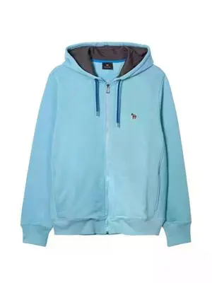 Paul Smith Zebra-motif Zip-up Hoodie - Blue