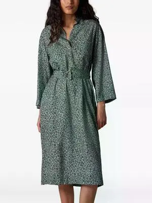 Paul Smith Animal-print Belted Dress - Blue