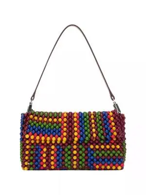 Staud Timmy Beaded Shoulder Bag - Red
