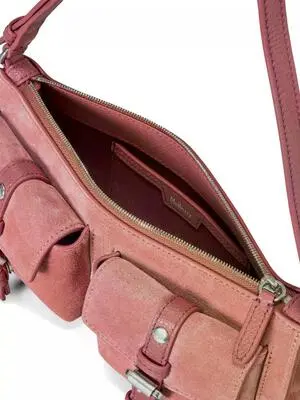 Mulberry Roxanne Buckled Suede Shoulder Bag - Pink