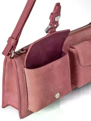 Mulberry Roxanne Buckled Suede Shoulder Bag - Pink