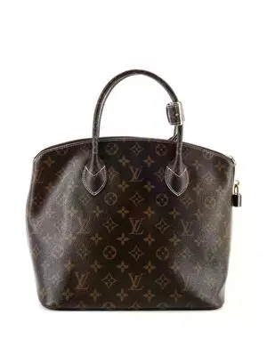 LOUIS VUITTON Lockit Handbag Monogram Fetish Canvas Satchel - Brown