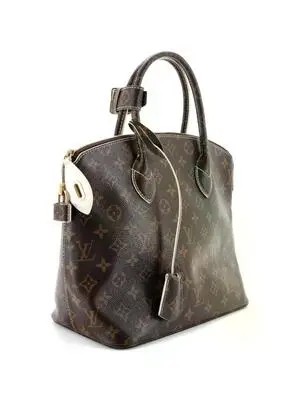 LOUIS VUITTON Lockit Handbag Monogram Fetish Canvas Satchel - Brown