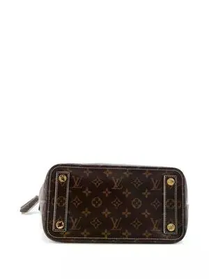 LOUIS VUITTON Lockit Handbag Monogram Fetish Canvas Satchel - Brown