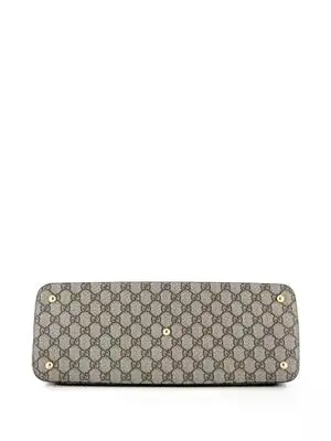 Gucci Linea A Convertible Gg Coated Canvas And Leather Medium Tote Bag