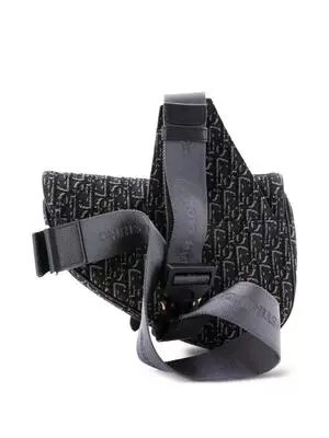 Dior Saddle Oblique Canvas Crossbody Bag - Black