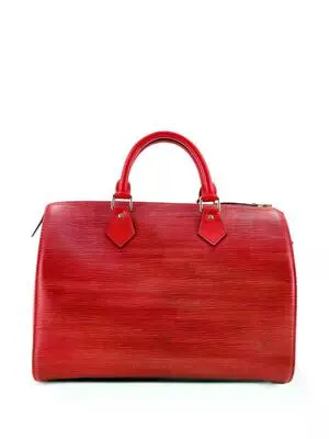 LOUIS VUITTON Speedy Handbag Epi Leather 30 - Red