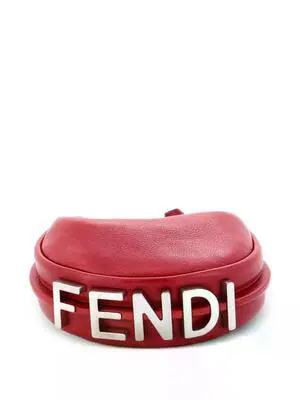 Fendi Graphy Leather Nano Hobo Bag - Red