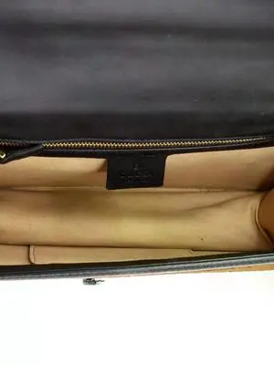 Gucci Sylvie Small Shoulder Bag Gg Velvet Crossbody - Brown
