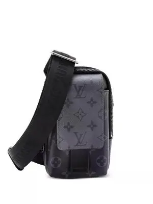 LOUIS VUITTON Double Phone Pouch Nm Reverse Monogram Eclipse Canvas - Black