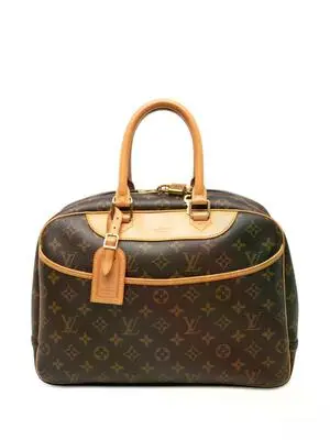 LOUIS VUITTON 1998 Monogram Deauville Handbag - Brown