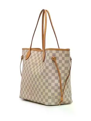 LOUIS VUITTON 2012 Damier Azur Neverfull Mm Tote Bag - White