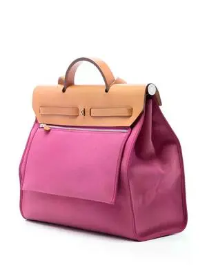 Hermès 2009-2014 Toile Herbag Zip 31 Satchel - Brown