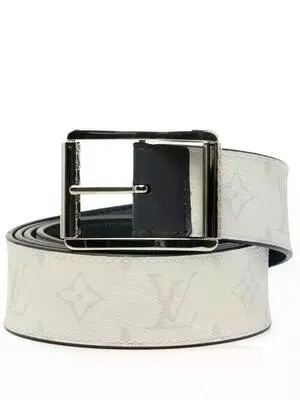 LOUIS VUITTON 2019 Monogram And Leather Reversible Belt - Blue