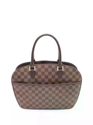 LOUIS VUITTON 2002 Damier Ebene Sarria Horizontal Handbag - Brown