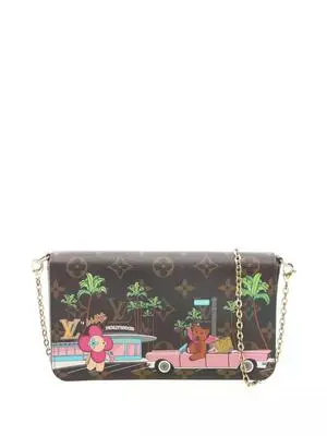 LOUIS VUITTON 2021-2026 Monogram Christmas Animation Vivienne Holywood Pochette Felicie - Brown