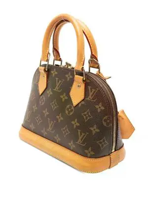 LOUIS VUITTON 2015 Monogram Alma Bb Satchel - Brown