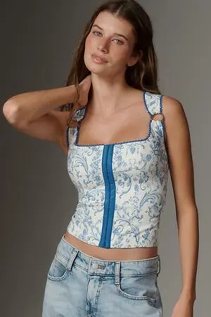 Anthropologie Fleur Len Corset Top