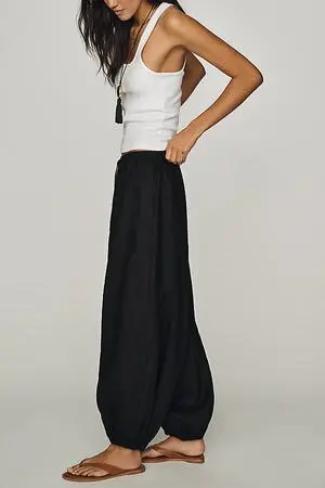 SELF CONTRAST Linen Balloon Pants