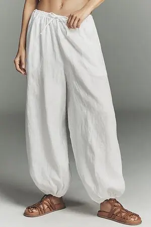 SELF CONTRAST Linen Balloon Pants