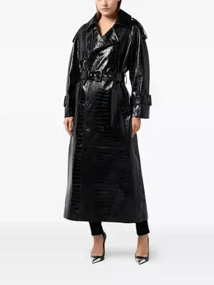 Philipp Plein Crocodile-print Trench Coat