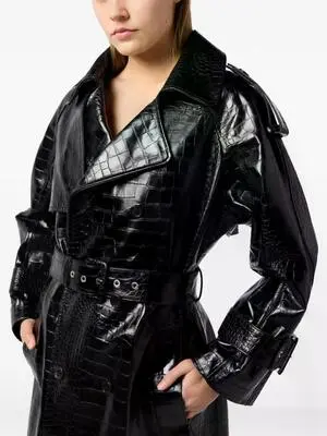 Philipp Plein Crocodile-print Trench Coat