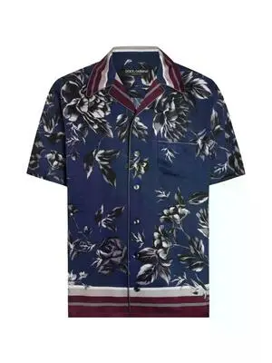 Dolce & Gabbana Peony-print Hawaii Twill Shirt