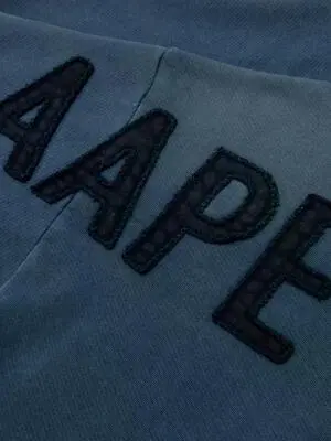 AAPE BY *A BATHING APE Logo-applique Crew-neck Sweatshirt - Blue