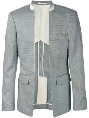 Comme Des Garçons Houndstooth Raw Edge Blazer