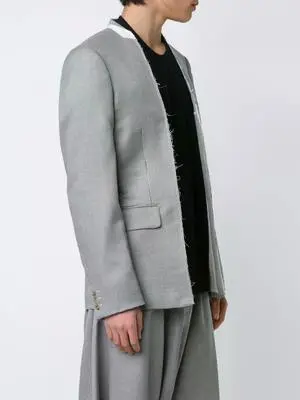 Comme Des Garçons Houndstooth Raw Edge Blazer