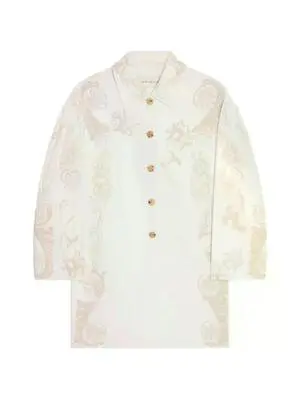 Dries Van Noten Embroidered Cotton Coat