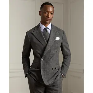 Ralph Lauren Kent Hand-tailored Camel-hair Jacket - Medium Grey Multi