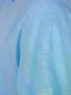 MC2 SAINT BARTH V-neck Linen T-shirt - Blue