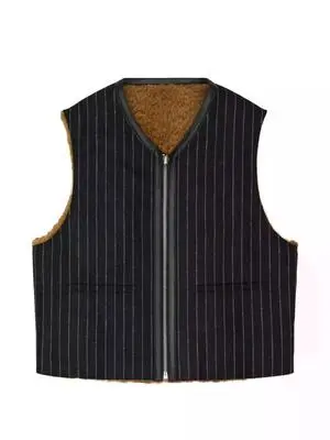 DENIM TEARS Pinstripe Shearling Vest