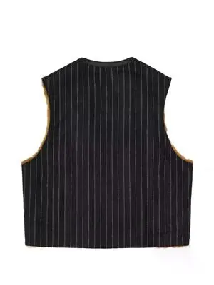 DENIM TEARS Pinstripe Shearling Vest
