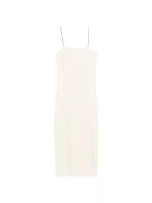 Peserico Satin Midi Dress - Neutrals
