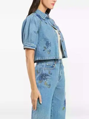 Cinq À Sept Halsie Puff-sleeved Denim Shirt