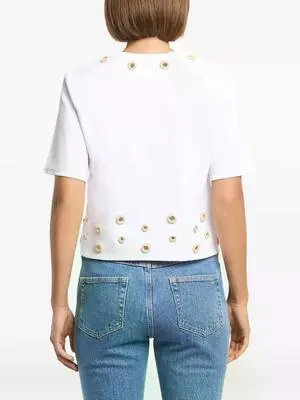 Cinq À Sept Bessy Crochet-embellished T-shirt - White