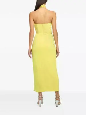 Cinq À Sept Kaily Halterneck Dress - Yellow