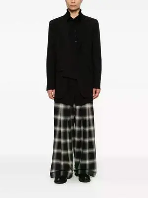 Yohji Yamamoto Sleeveless Tie Detailed Top