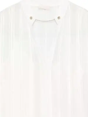 Liu Jo Striped Top With Chain Detail - Neutrals
