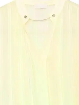 Liu Jo Chain-detail V-neck Top - Yellow